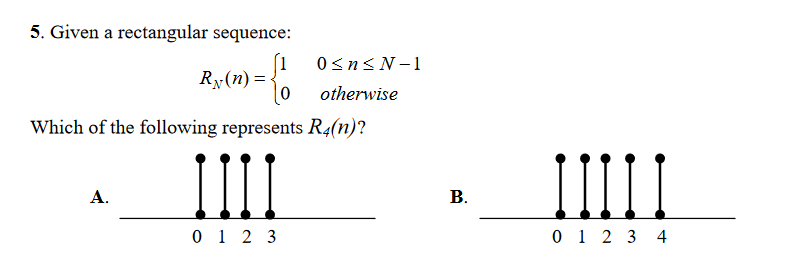 Solved 5. Given a rectangular sequence: (1 osn | Chegg.com