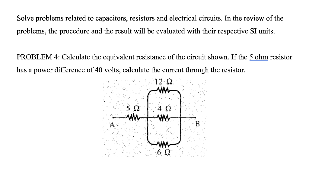 Solved Solve problems related to capacitors, resistors and | Chegg.com