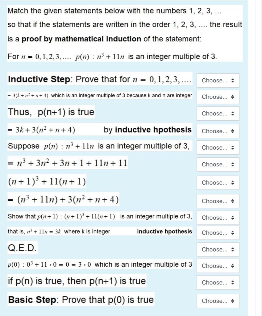 Solved Match the given statements below with the numbers 1, | Chegg.com