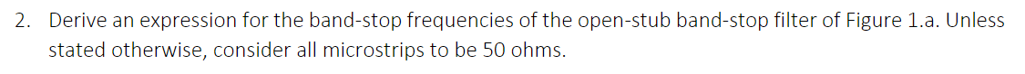 Solved 2. Derive an expression for the band-stop frequencies | Chegg.com