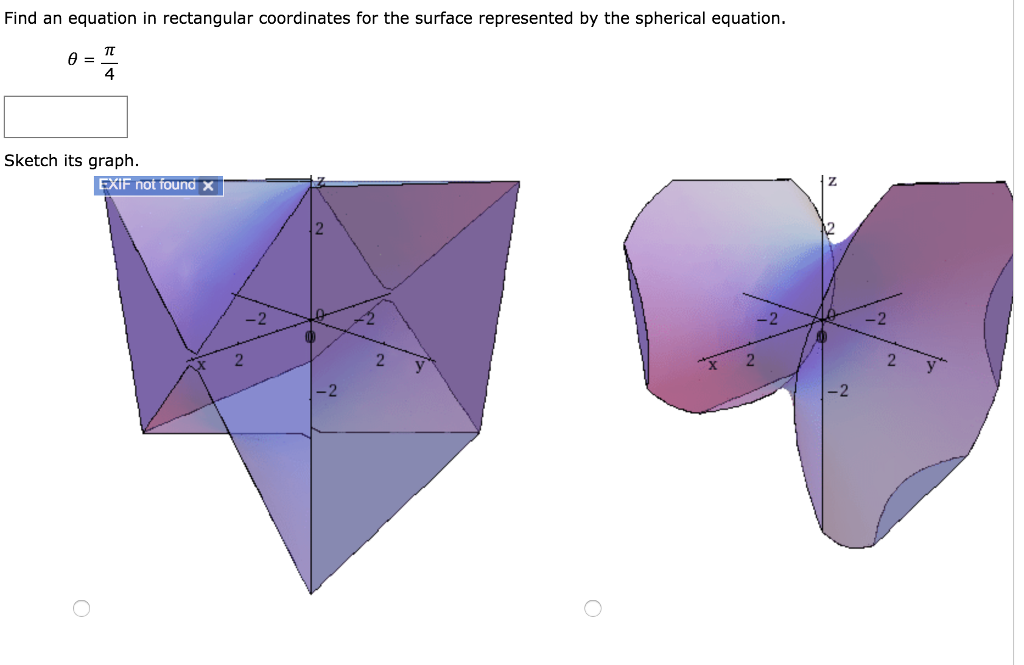 Solved Find an equation in rectangular coordinates for the | Chegg.com