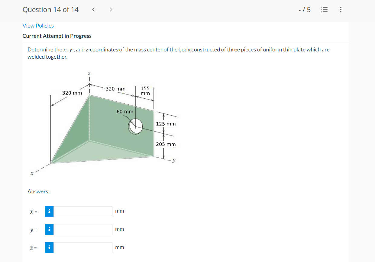 Solved Question 14 of 14 - 75 III : View Policies | Chegg.com