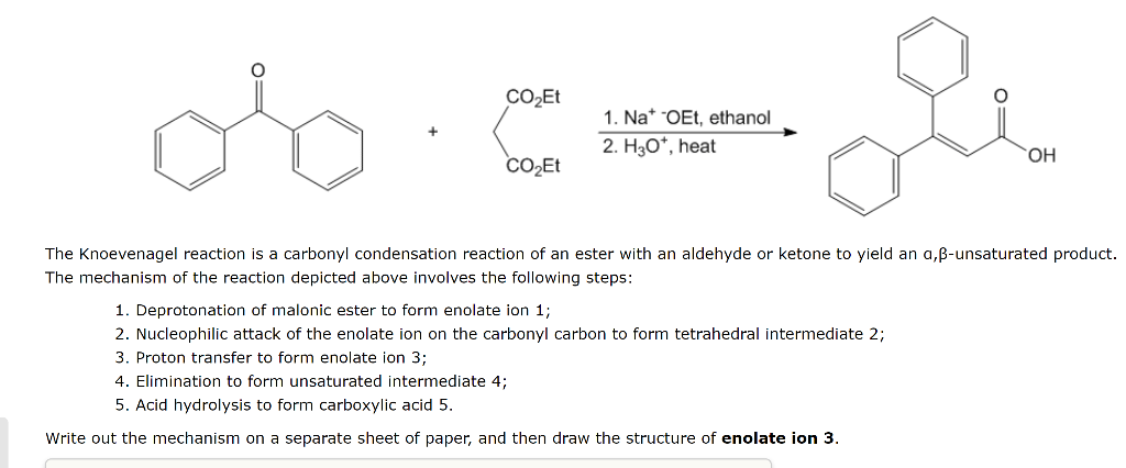 Solved CO2Et 1. Nat OEt, ethanol 2. H30*, heat OH COZET The | Chegg.com