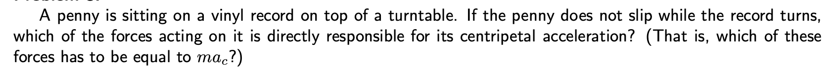 Solved A penny is sitting on a vinyl record on top of a | Chegg.com