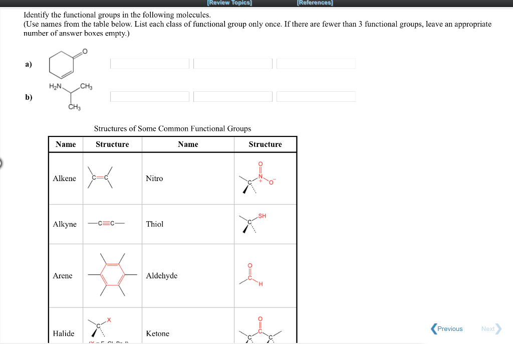 Solved Identify the functional groups in the following | Chegg.com