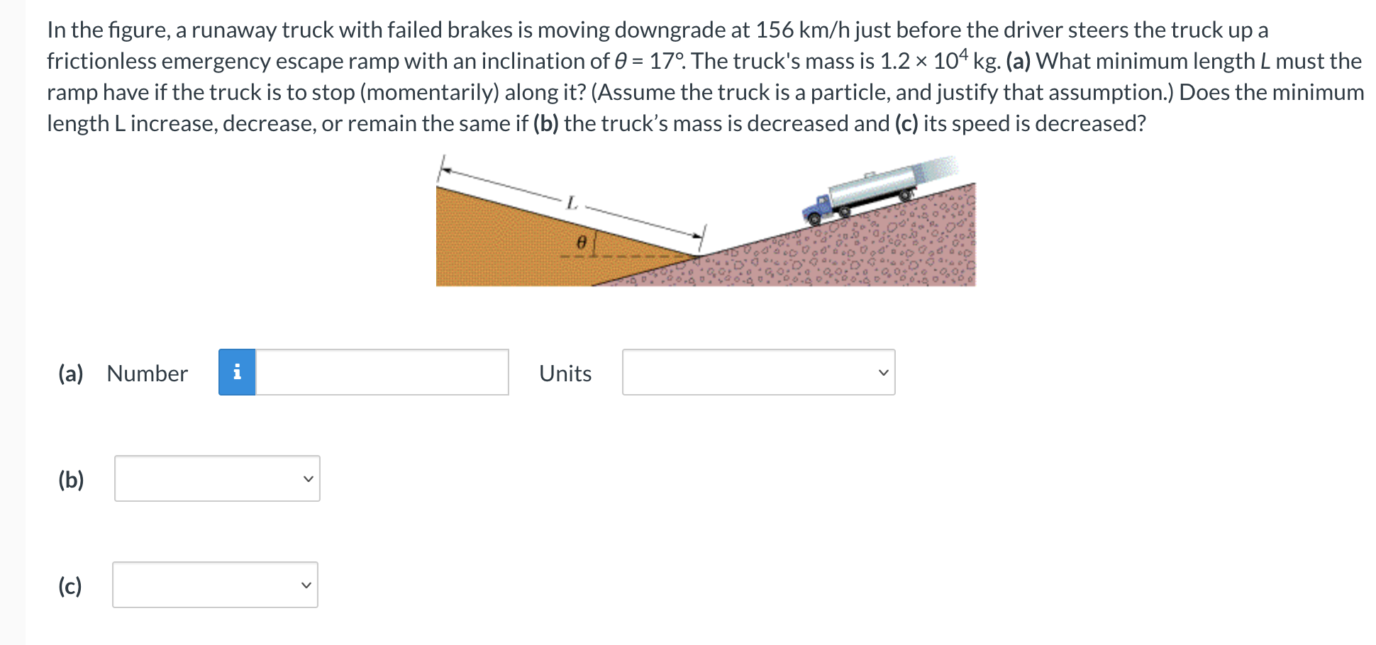 Solved In the figure, a runaway truck with failed brakes is | Chegg.com