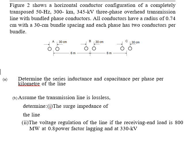 Solved Figure 2 shows a horizontal conductor configuration | Chegg.com