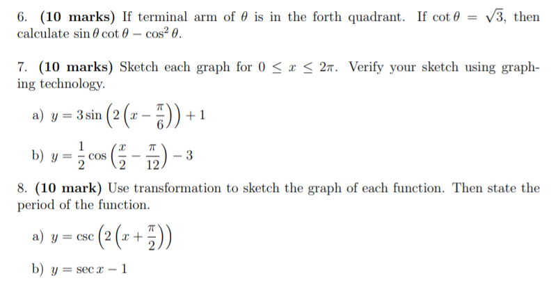 Solved V3, then 6. (10 marks) If terminal arm of 0 is in the | Chegg.com