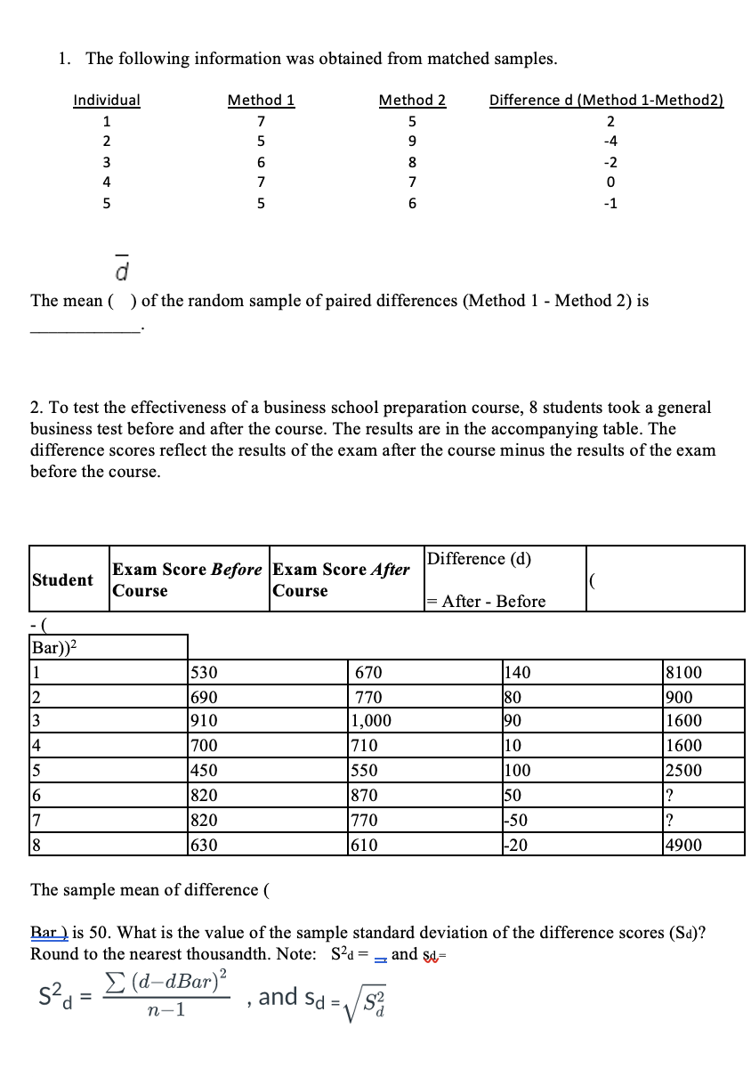 Solved 1. The following information was obtained from | Chegg.com