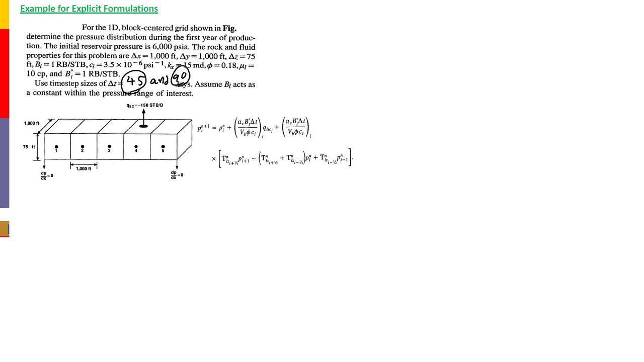 Solved Example for Explicit Formulations For the 1D, | Chegg.com