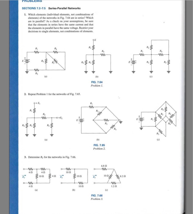 Solved SECTIONS 7.2-7.5 Series-Parallel Networks 1. Which | Chegg.com