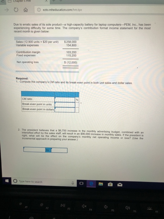Solved 1. 10.00 points Fill in the missing amounts in each | Chegg.com