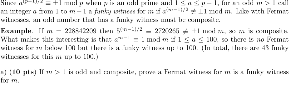 Solved Since ap-1)/2 = +1 mod p when p is an odd prime and 1 | Chegg.com