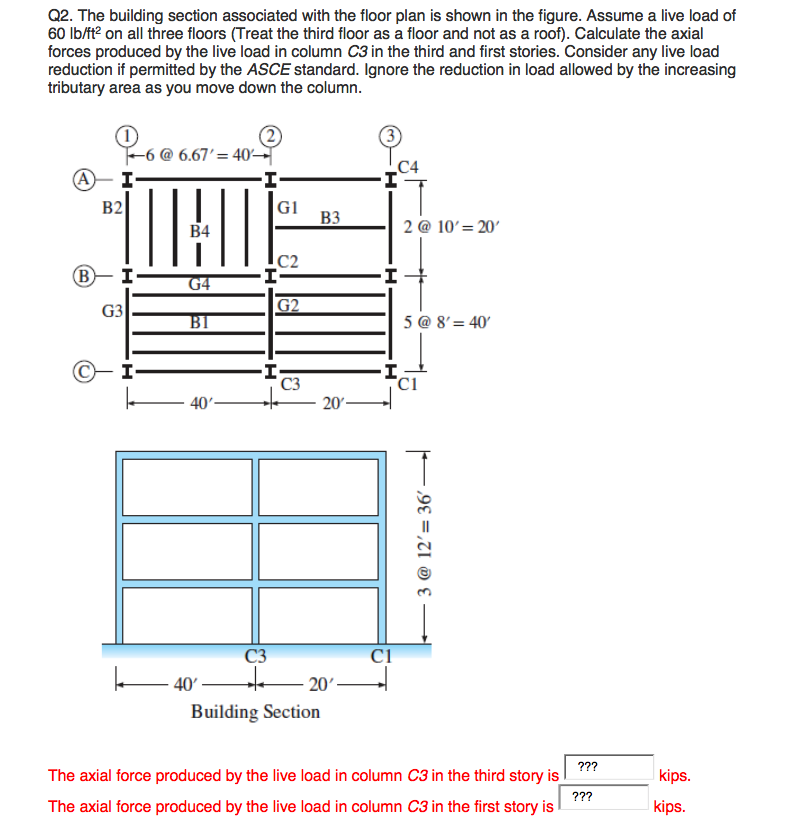 Solved Q2. The building section associated with the floor | Chegg.com