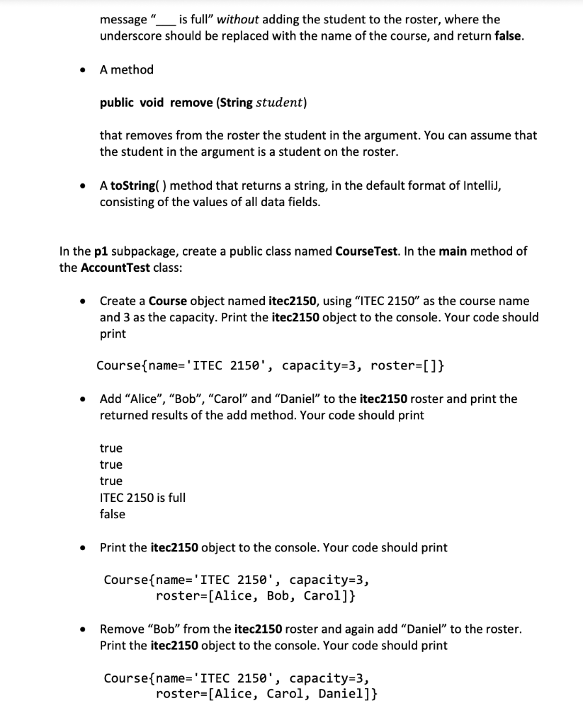 Solved Create A Part 1 Subpackage P1 Under The Hw1 Package 5280