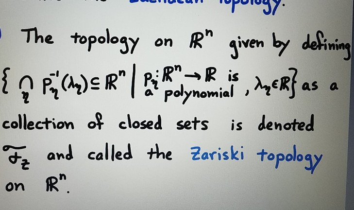 Solved 1. Prove that the real line is compact in the Zariski | Chegg.com
