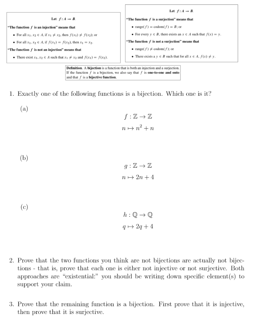 Solved Let Ab Let Ab The Function Is A Surjection Means