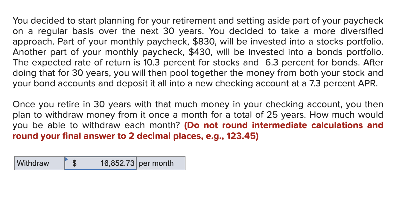 Solved You decided to start planning for your retirement and | Chegg.com
