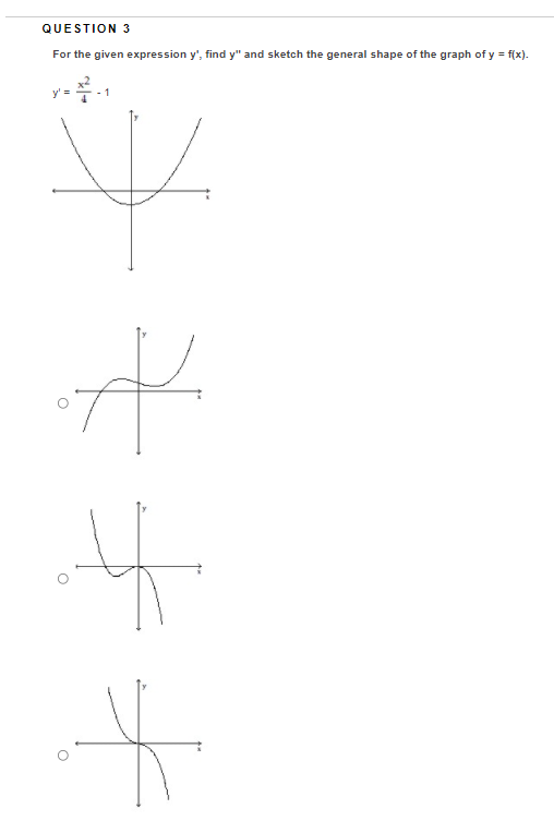 Solved QUESTION 4 For the given expression y', find y" and | Chegg.com