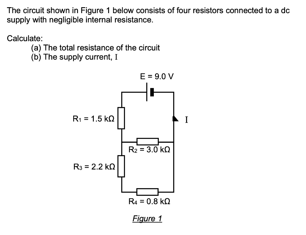 Solved The circuit shown in Figure 1 below consists of four | Chegg.com