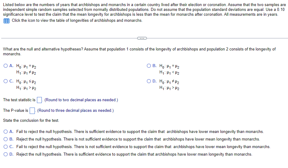 Solved Listed below are the numbers of years that | Chegg.com