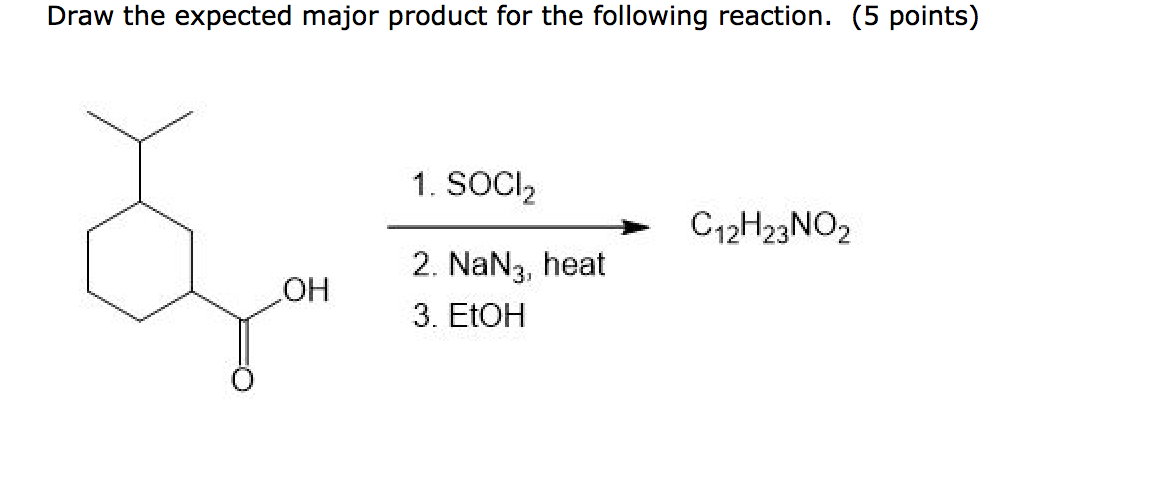 Solved Draw the expected major product for the following | Chegg.com
