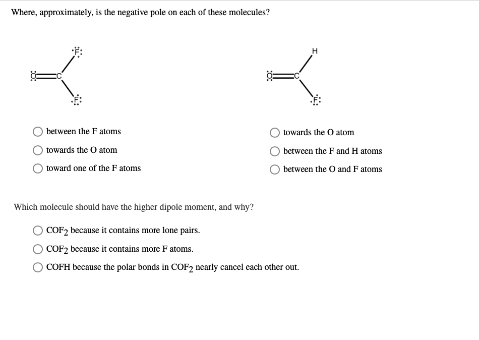 Solved Where, approximately, is the negative pole on each of | Chegg.com