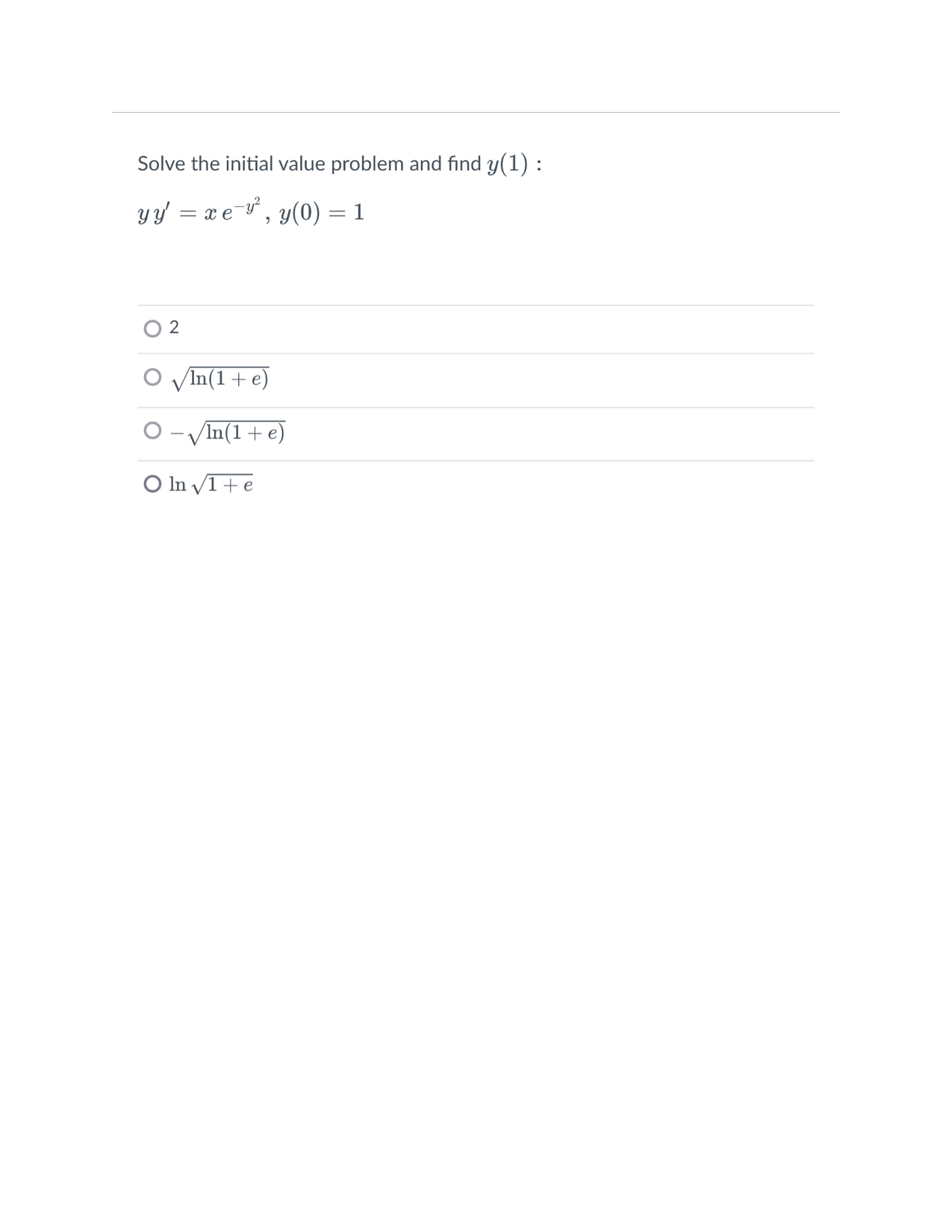 Solved Solve The Initial Value Problem And Find Y1 Yy 0883