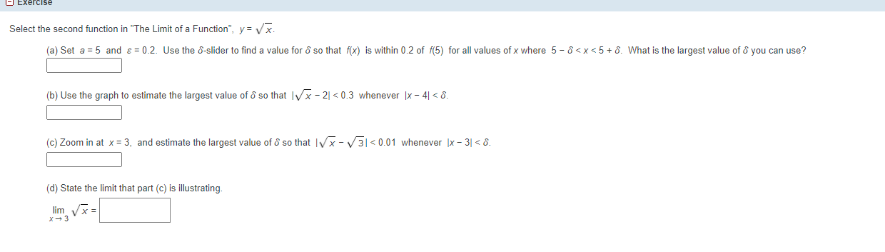 Solved O Exercise Select the second function in "The Limit | Chegg.com