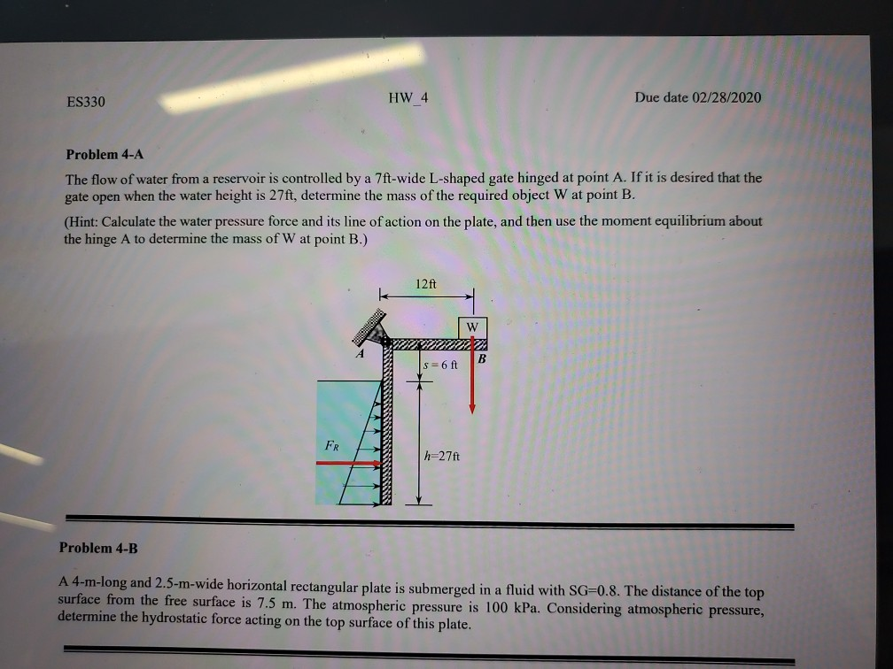 Solved ES330 HW 4 Due date 02/28/2020 Problem 4-A The flow | Chegg.com Solved ES330 HW 4 Due date 02/28/2020 Problem 4-A The flow | Chegg.com