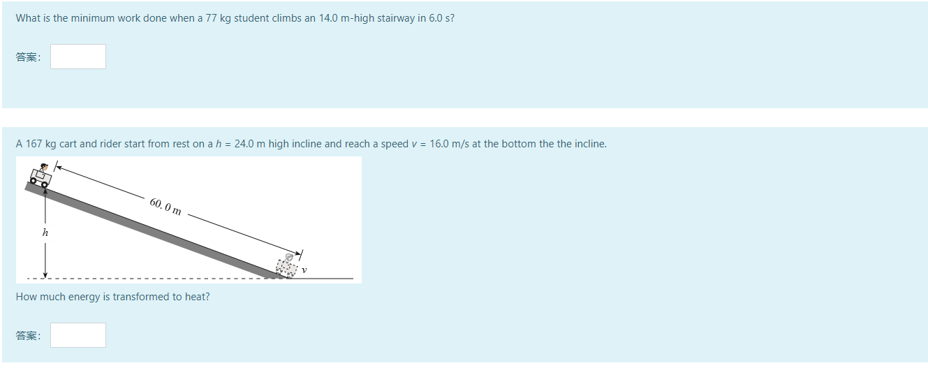 Solved What is the minimum work done when a 77 kg student | Chegg.com