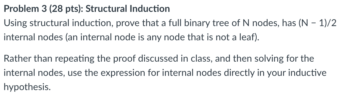 Solved Problem 3 28 Pts Structural Induction Using