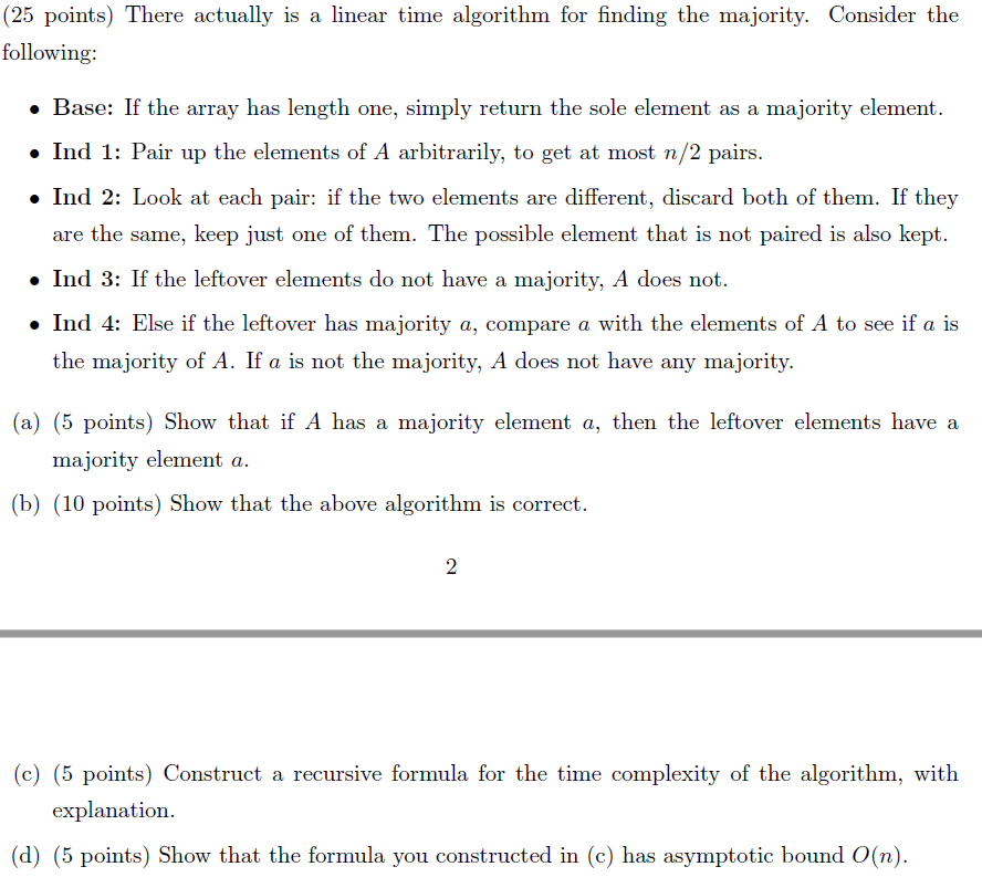 Solved An array A[1...n] (both ends inclusive) is said to | Chegg.com