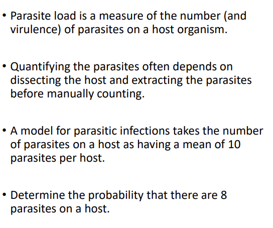 Solved • Parasite load is a measure of the number (and | Chegg.com