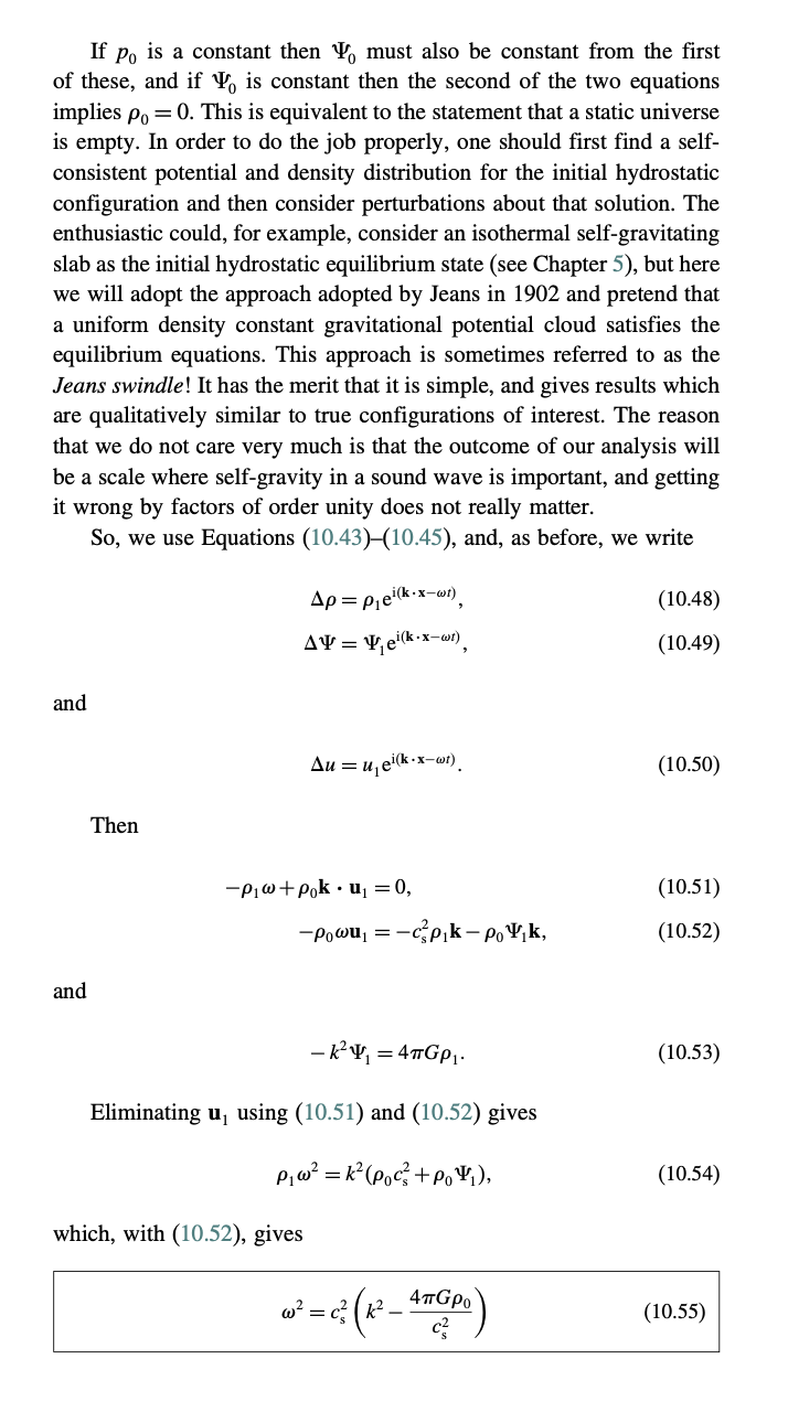 Solved 10.2 Gravitational instability (Jeans instability) In | Chegg.com