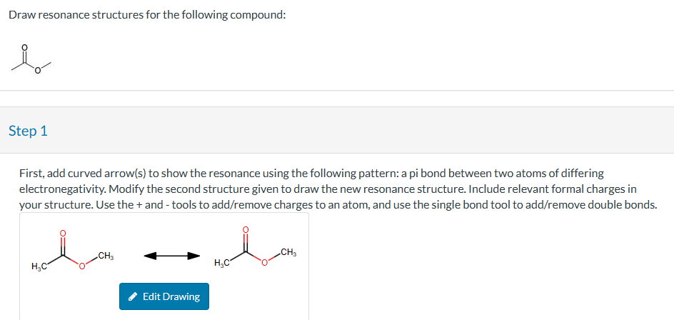 Solved Draw resonance structures for the following compound: | Chegg.com