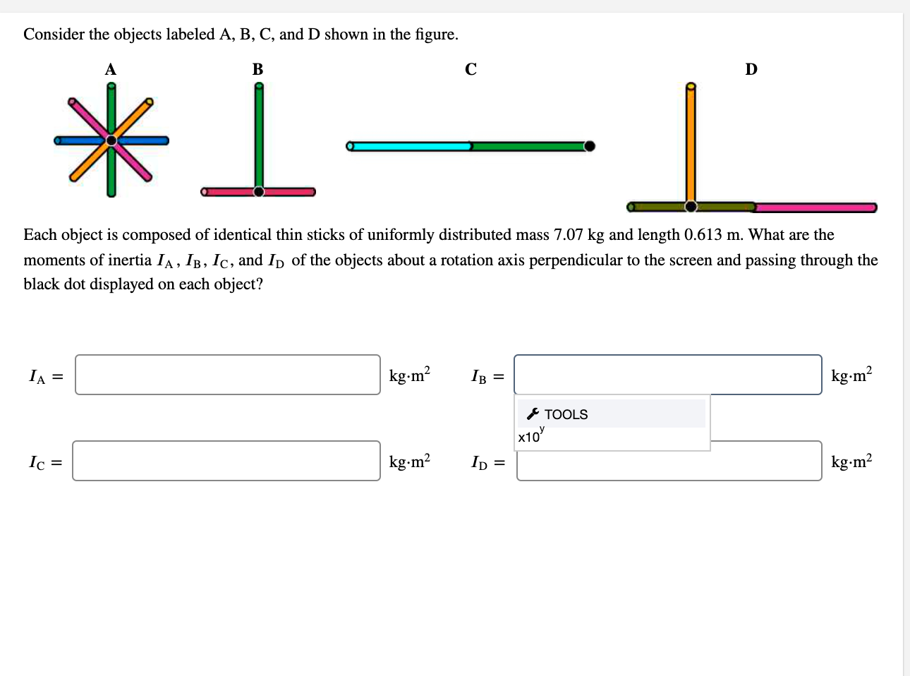 Solved Consider the objects labeled A, B, C, and D shown in | Chegg.com