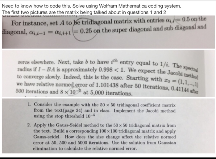 Need to know how to code this. Solve using Wolfram | Chegg.com
