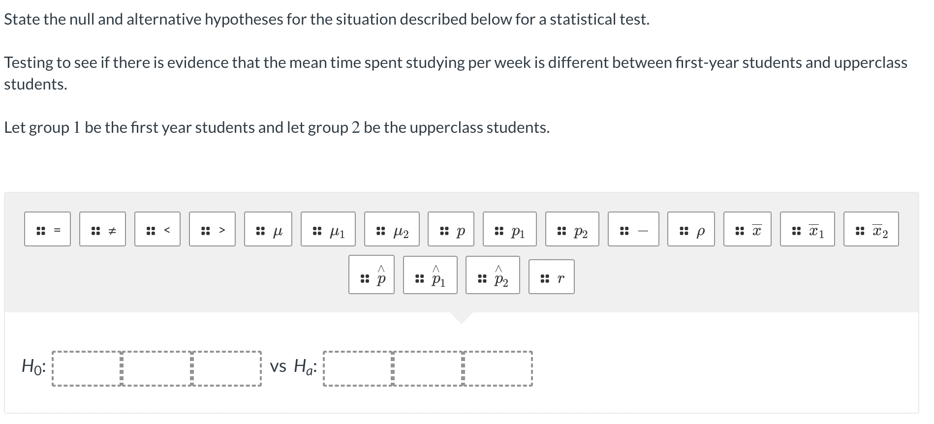 Solved State the null and alternative hypotheses for the | Chegg.com