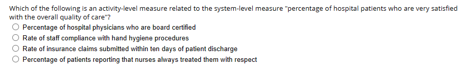 Solved Which of the following is an activity-level measure | Chegg.com