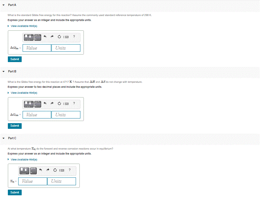 Solved Gibbs free energy (G) is a measure of the spontaneity | Chegg.com