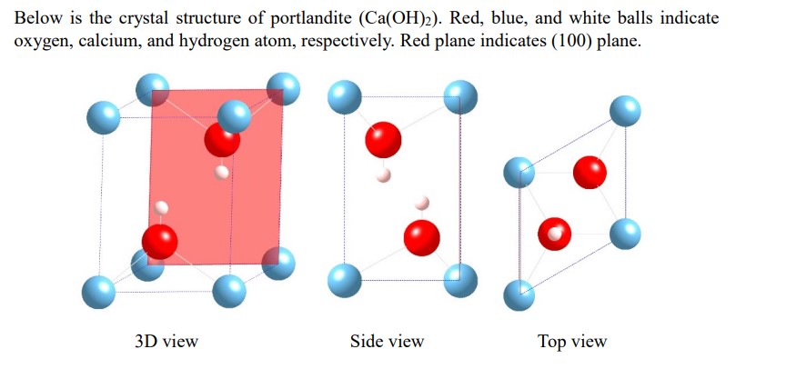 Below is the crystal structure of portlandite | Chegg.com