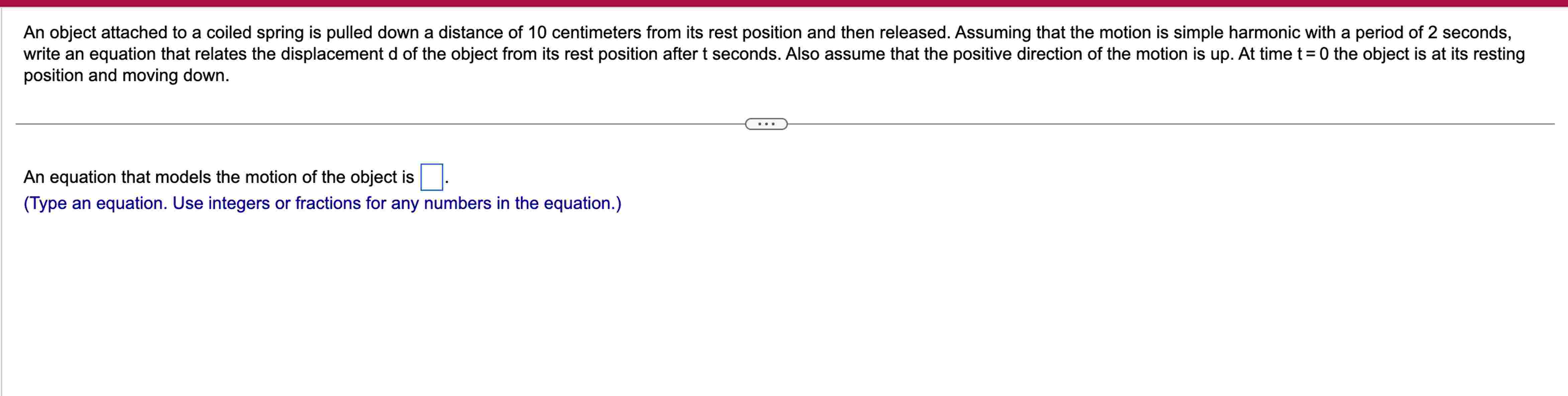 Solved An object attached to a coiled spring is pulled down | Chegg.com