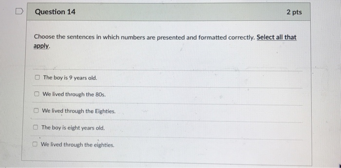 Solved correctly. Select all that Choose the sentences in | Chegg.com