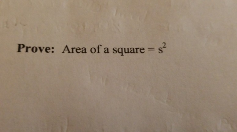 Solved Prove: Area of a square = 52 | Chegg.com