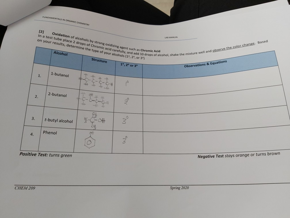 Solved WAS IN ORGANIC CHEMISTRY [3] Lucas Test: In four test | Chegg.com