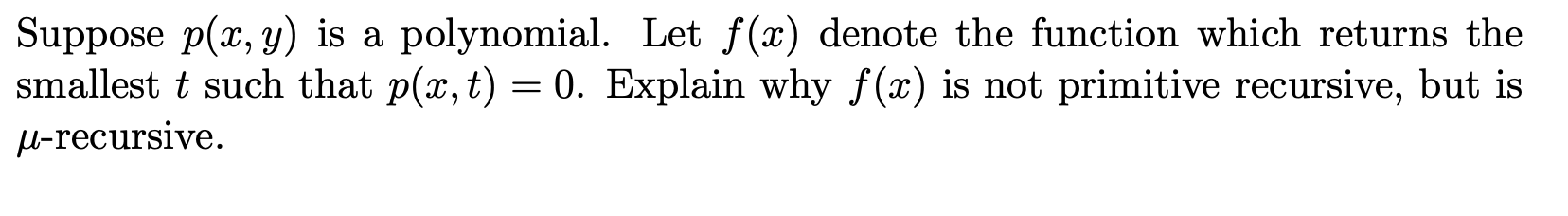 Suppose p(x,y) is a polynomial. Let f(x) denote the | Chegg.com