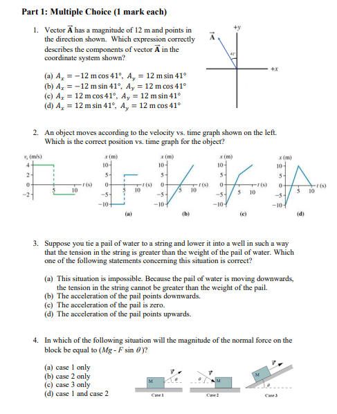 Solved 1. Vector \\( \\overrightarrow{\\mathbf{A}} \\) has a | Chegg.com