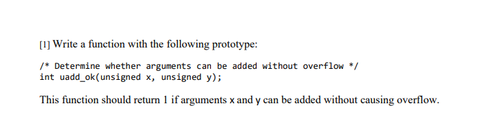 Solved [1] Write a function with the following prototype: /* | Chegg.com