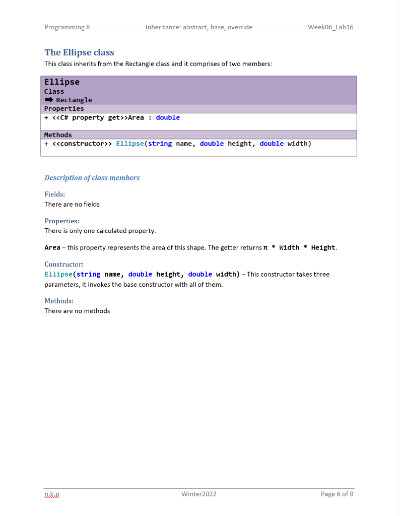 Solved In this exercise you will be using inheritance to | Chegg.com